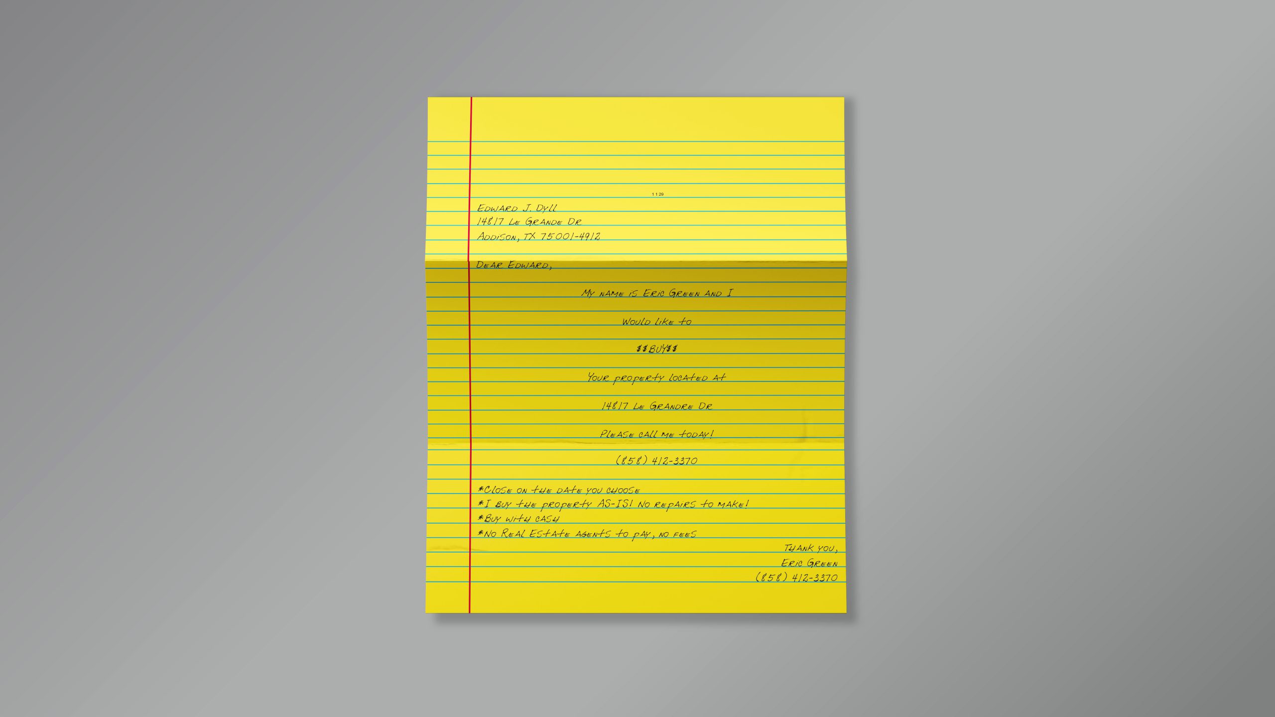 Standard Yellow Letter